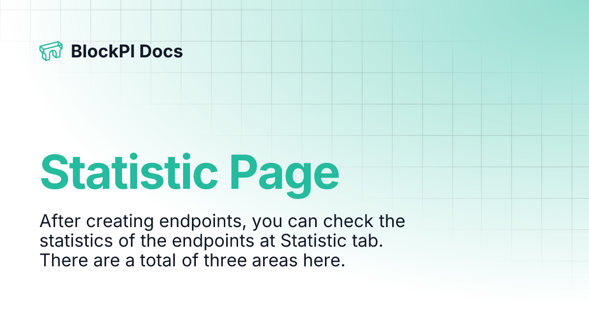 Statistic Page | BlockPI Docs